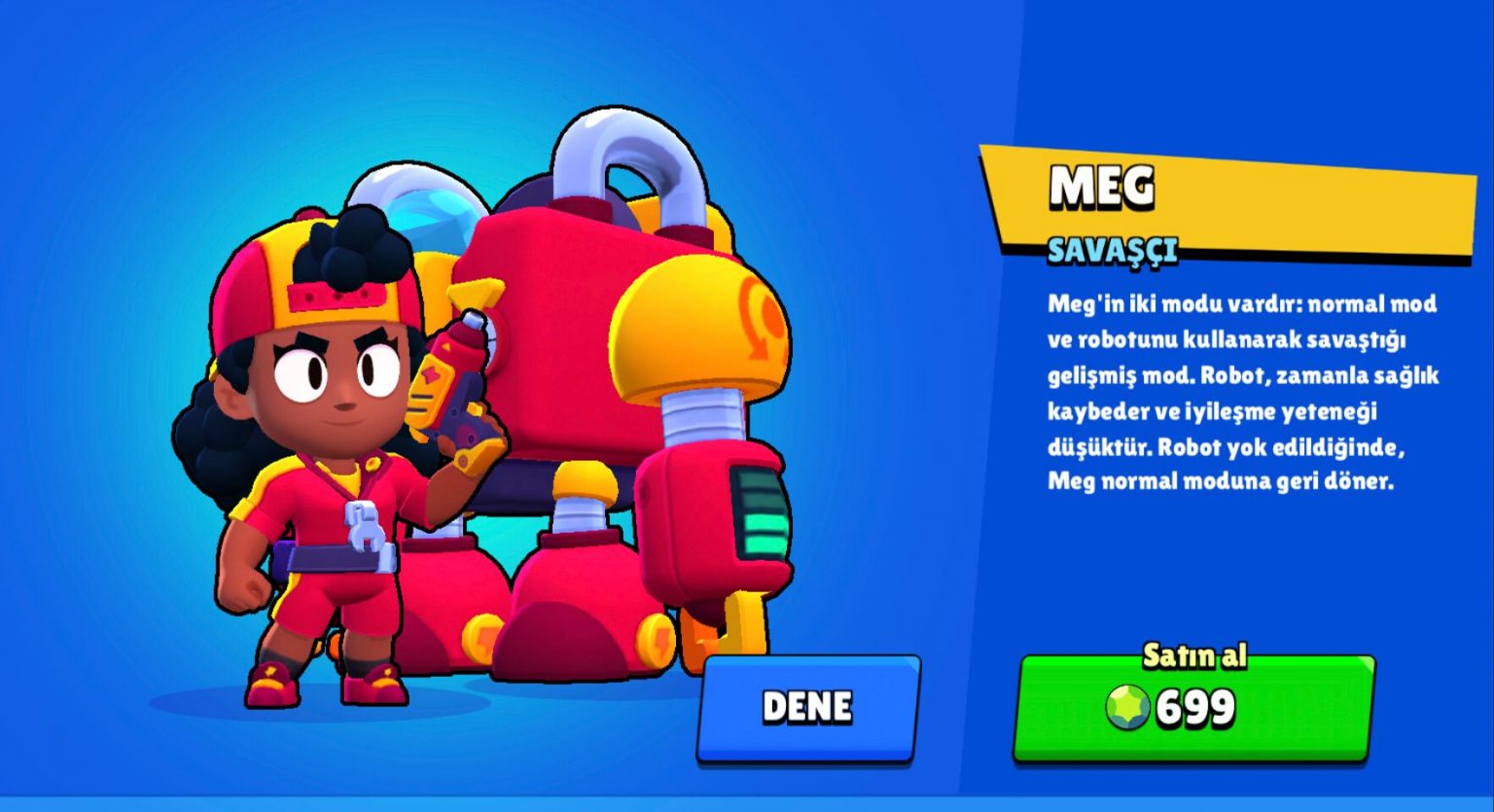 Brawl Stars MEG Savaşçı Karakteri Bedava Özellikleri – Tekji